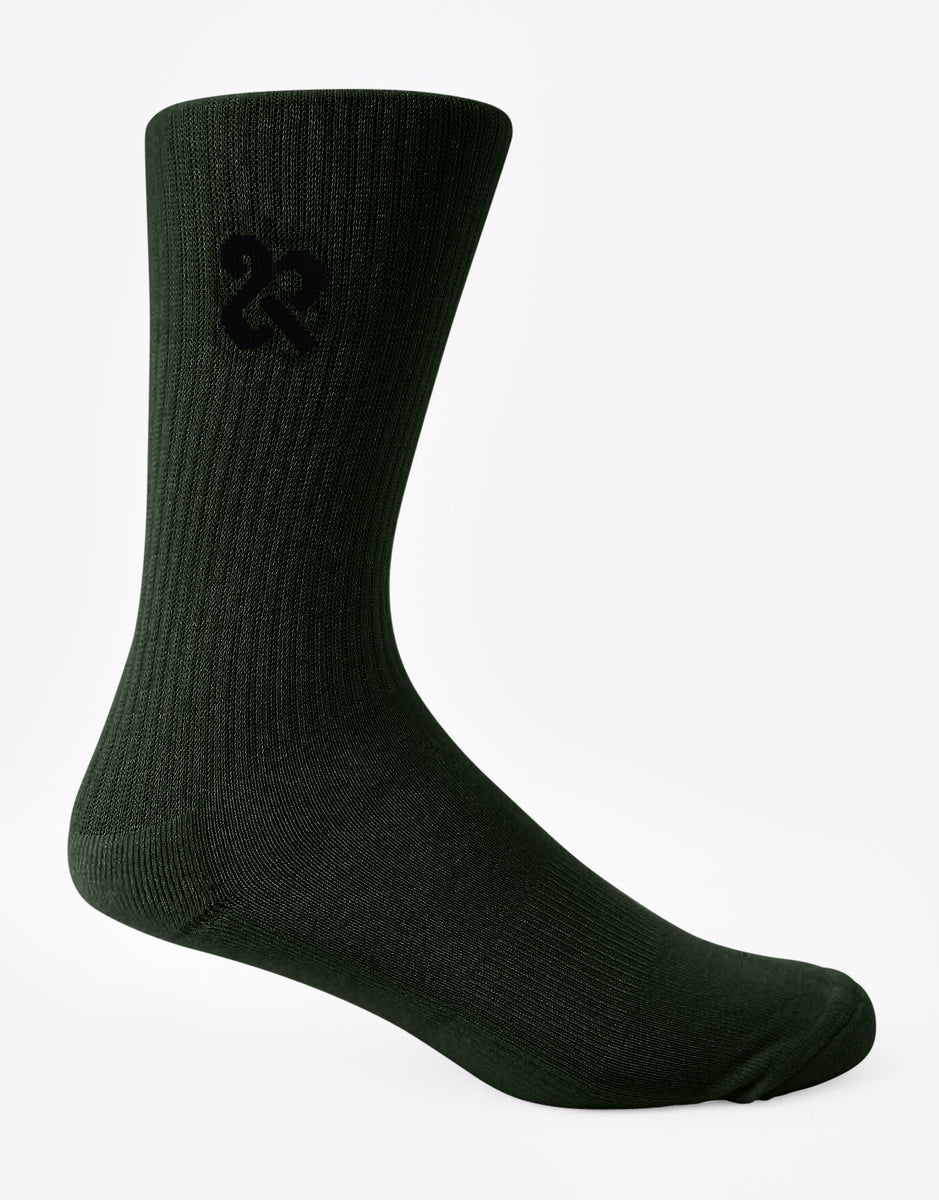 Men's Army Green Classic Crew – And Beyond Socks